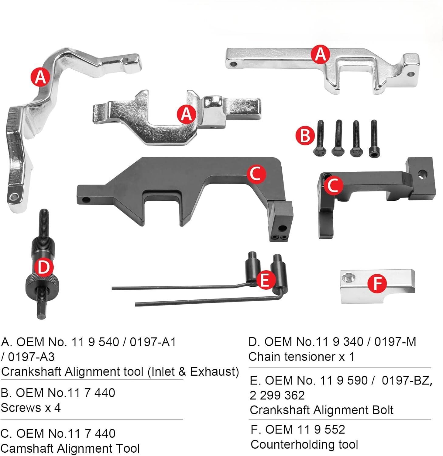 GTYPRO Mini Cooper Engine Camshaft Alignment Timing Tool Kit - Tools